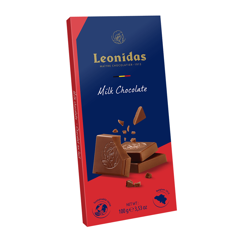 Tablette Chocolat au lait 30%, 100 g - Livraison en France - Leonidas